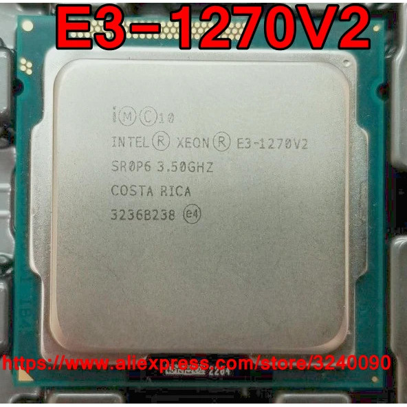 Processador Intel-Xeon, E3-1270V2, 3,50 GHz, 8M, Soquete Quad-Core, 1155, Frete Grátis, E3 ...
