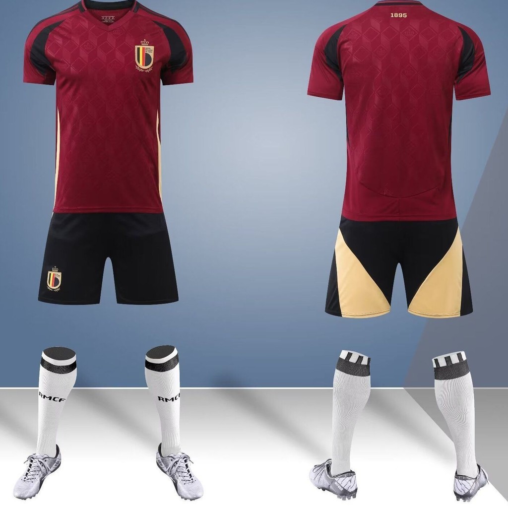 Camisa da seleção nacional da Bélgica do mesmo estilo 2024 de manga ...
