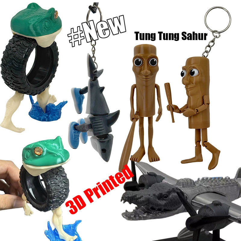 Figura De Ação Italiana Brainrot Boneca Ambalabu 3D Tung Sahur Chaveiro ...