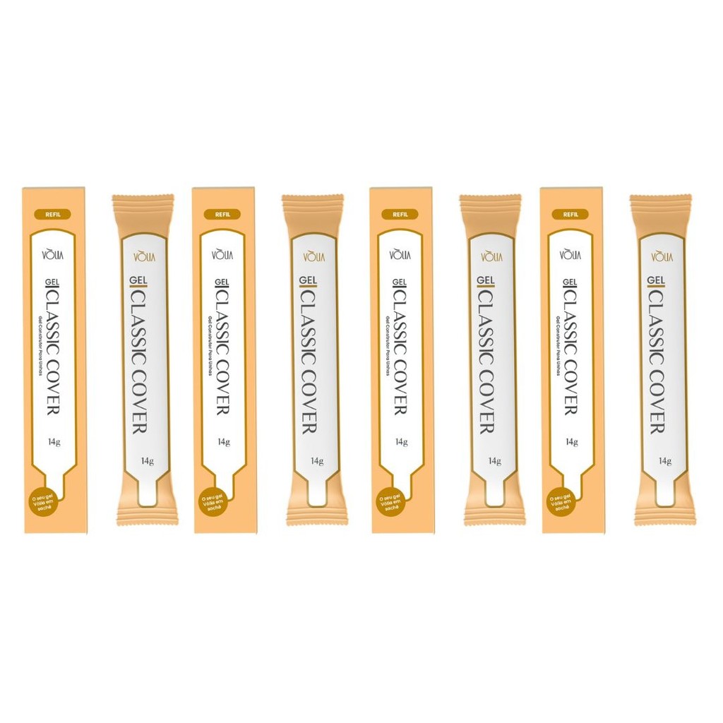 Kit Gel Sachê/Refil Volia Classic Cover - 14g | Shopee Brasil