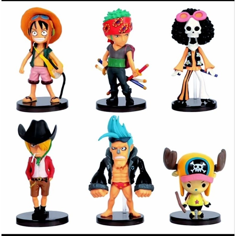 Kit C/6 Bonecos One Piece PVC 5-9cm Personagens Coleção. | Shopee Brasil