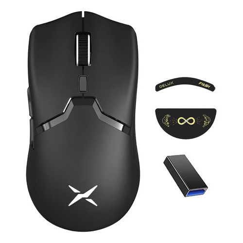 Mouse Gamer Sem Fio Delux M800 Pro Sensor Paw3395- Preto | Shopee Brasil