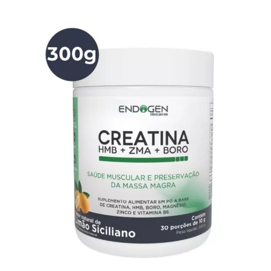 CREATINA + HMB + ZMA + BORO (1 POTE C/ 300G) - ENDOGEN | Shopee Brasil