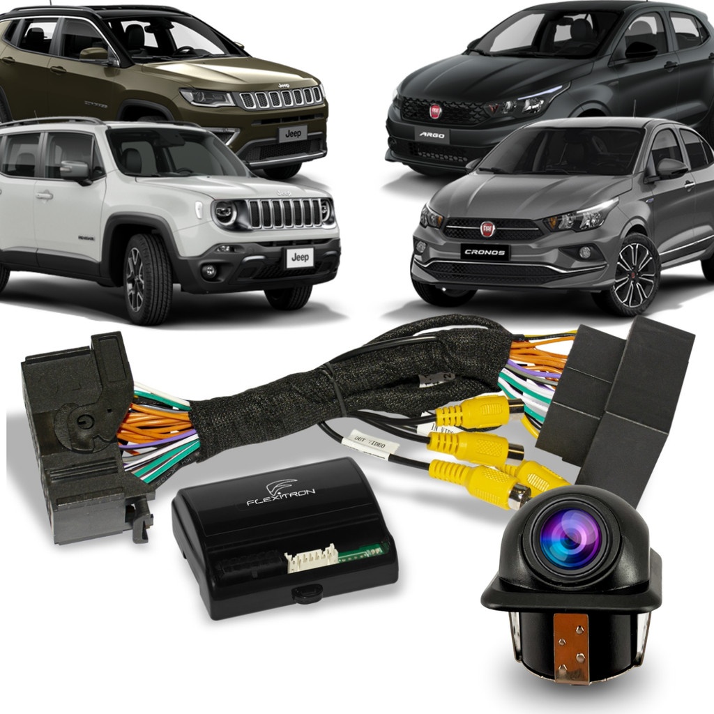 Módulo Desbloqueio Câmera De Ré e Frontal Argo 17 a 24 Cronos 18 a 24 Compass 18 a 21 Renegade ...