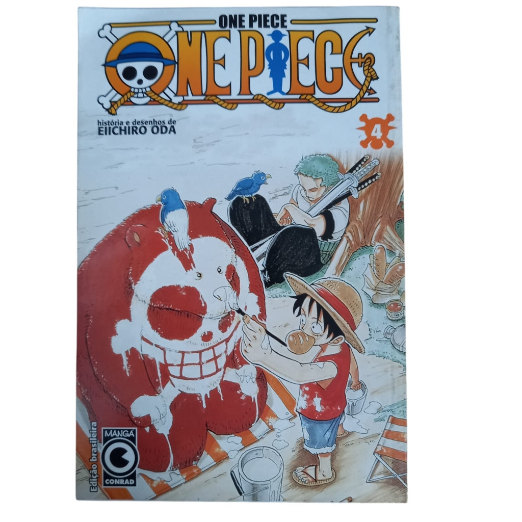 Mangá One Piece - Volume 4 autor Eichiro Oda | Shopee Brasil