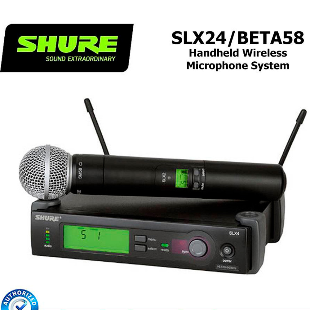 Sistema sem fio com microfone de mão SLX24/SLX4 Beta58 Shure | Shopee Brasil