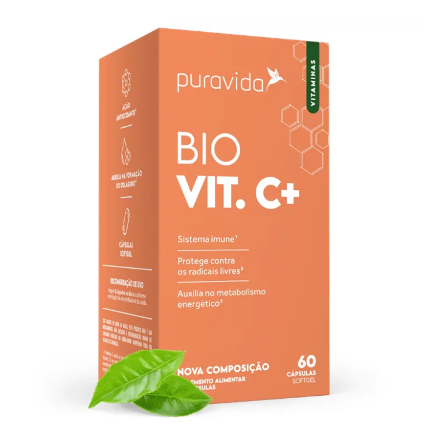 VITAMINA C LIPOSSOMAL PURA VIDA 60CAP | BIO VIT. C+ | Shopee Brasil