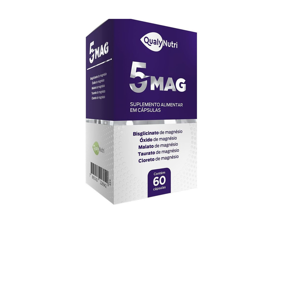 5 Mag C/60 Cápsulas - Qualy Nutri | Shopee Brasil