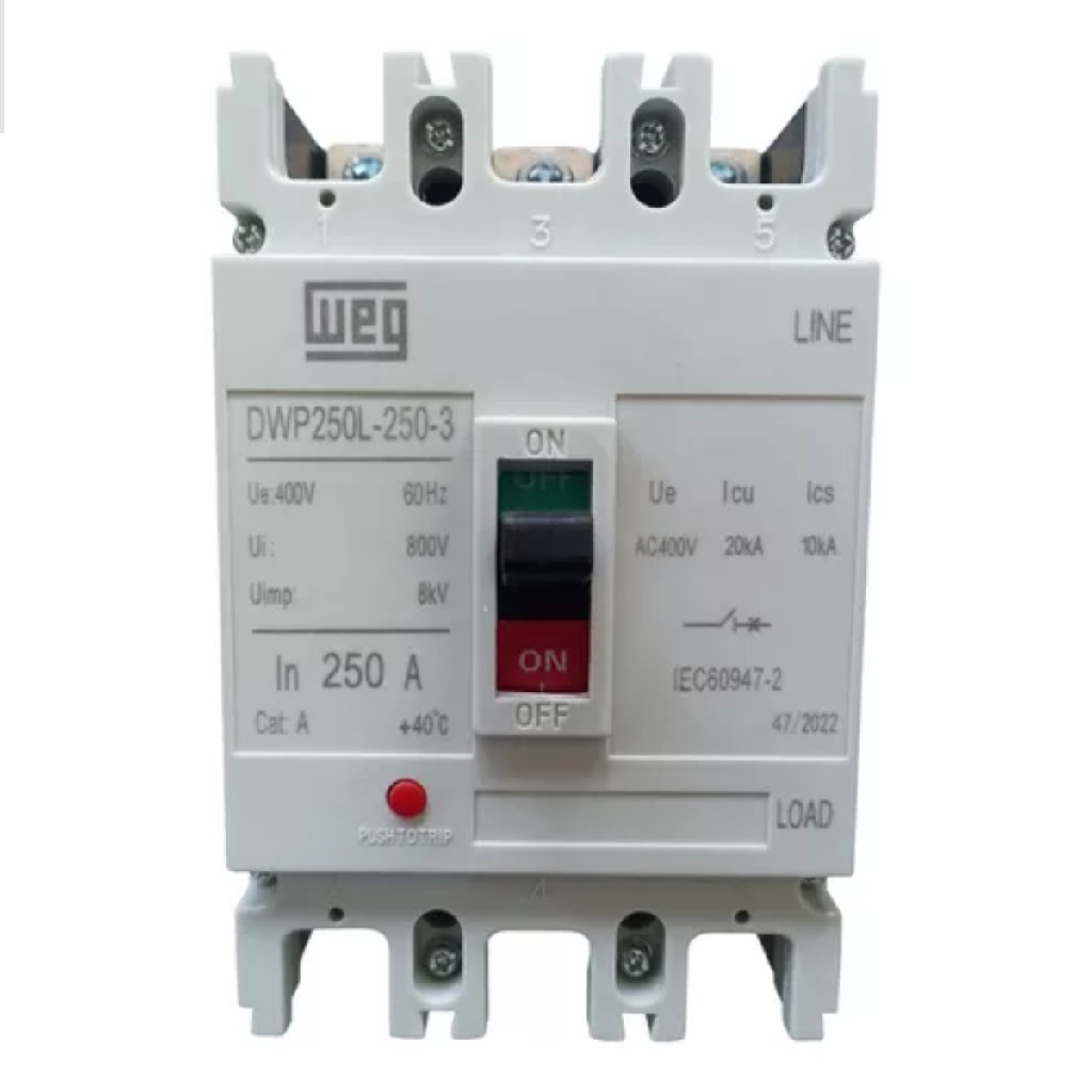 Disjuntor Caixa Moldada Dwp250 250a 3p Weg | Shopee Brasil