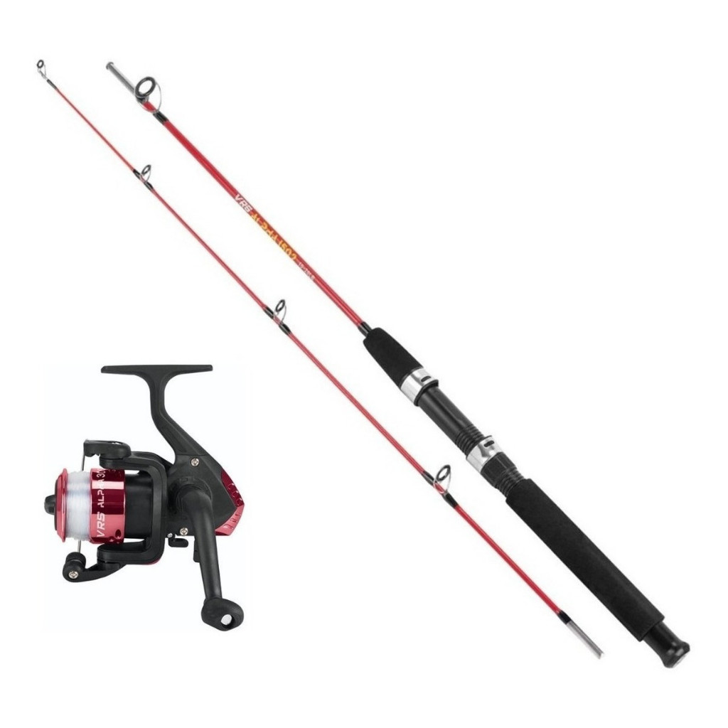 Kit 1 Molinete VRS Fishing Alpha 300 3 Rolamentos + 1 Vara 1,35m + 1 Linha | Shopee Brasil