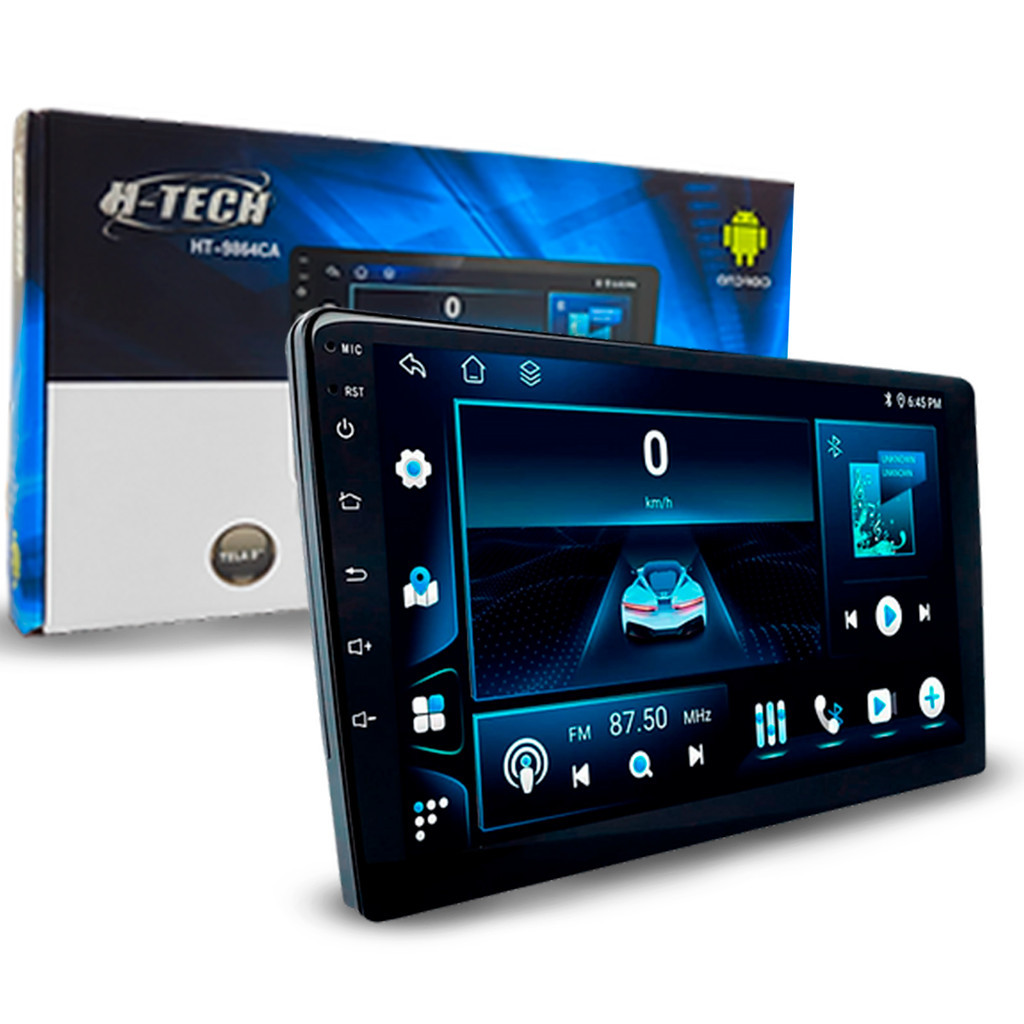 Multimidia 2 Din 9 Pol Android Carplay Android Auto Octacore 64gb Ht-9864ca H-Tech | Shopee Brasil