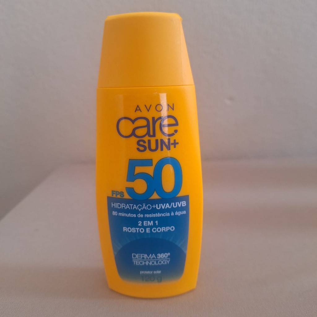 Protetor Solar 2 em 1 ( Rosto e Corpo) Avon Care Sun+ FPS 50 120g | Shopee Brasil