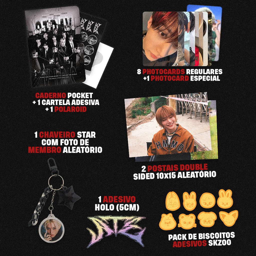 STRAY KIDS - KIT "ATE" (LIMITADO) - KIT STRAY KIDS STAY PHOTOCARDS ...