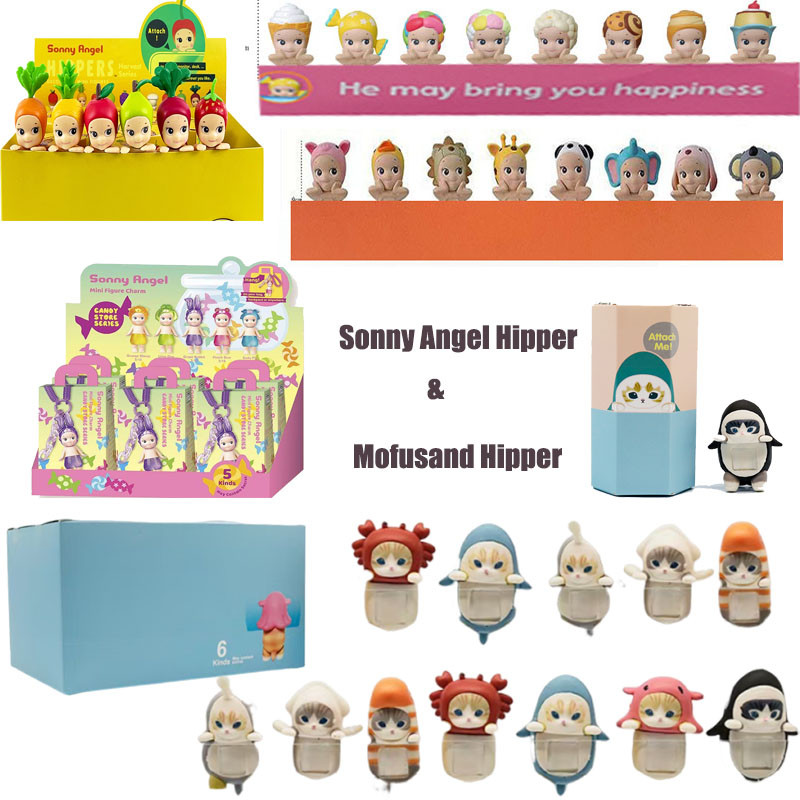 Mofusand Hipper & Sonny Angel Série PVC Tubarão Gato Figura De Ação ...