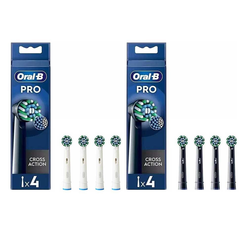 Oral-B Pro Cross Action Toothbrush Heads Black Pack of 4 | Shopee Brasil