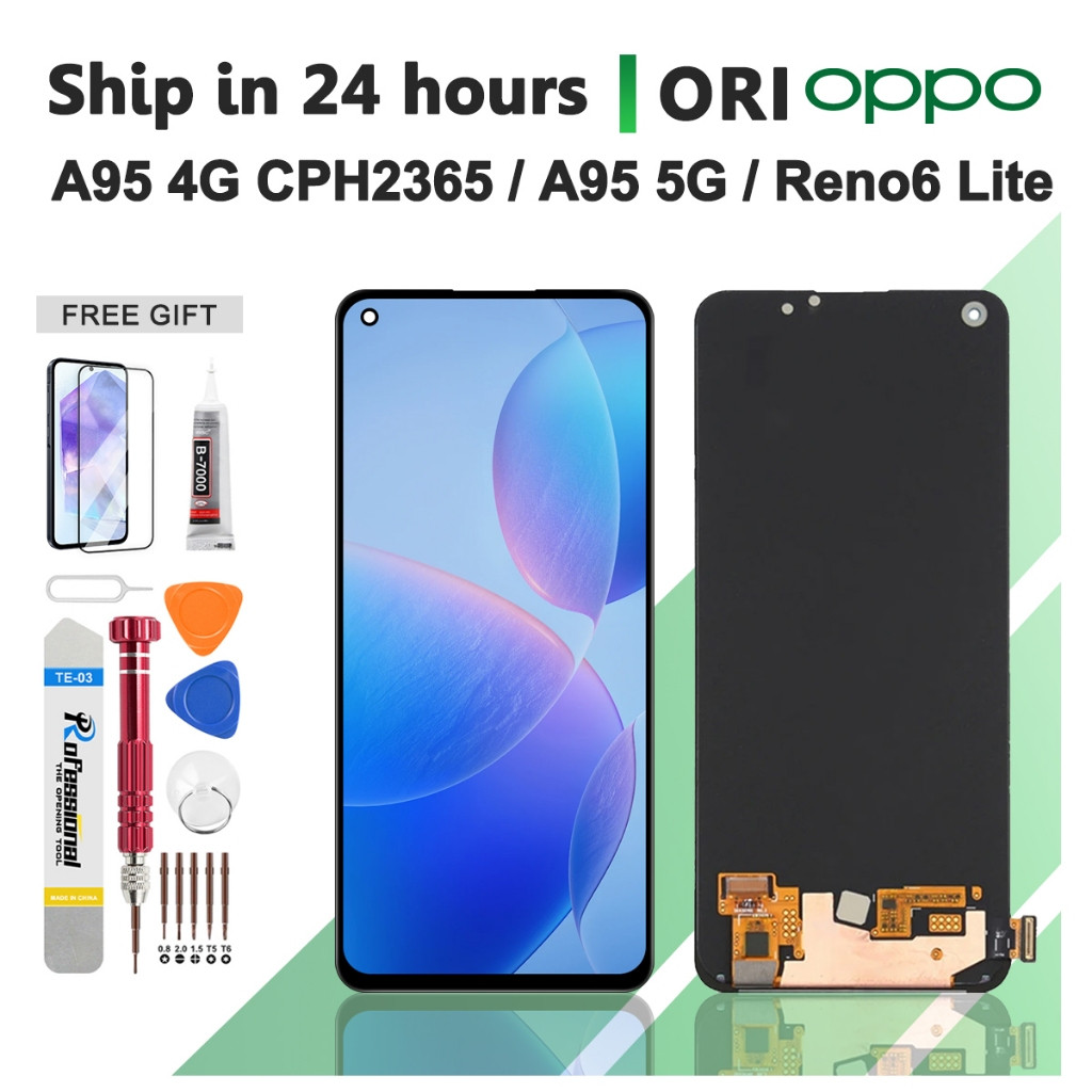 TFT LCD OPPO A95 4G 5G CPH2365/A74 4G CPH2219/F19 PRO CPH2285/RENO 5F/6 Lite/NORD N20 ...