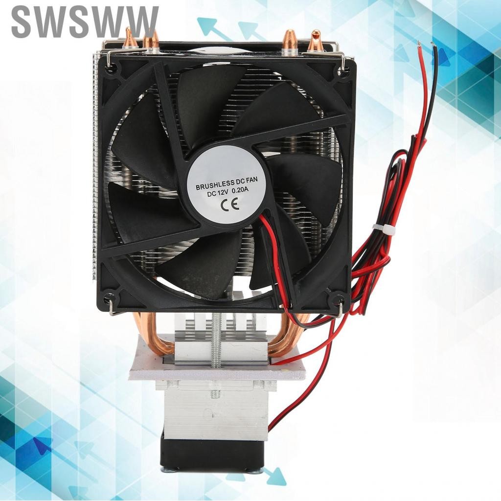 Swsww Peltier Cooler Kit 12V 10A Semiconductor Refrigeration Fan DIY Thermoelectric Cooling ...