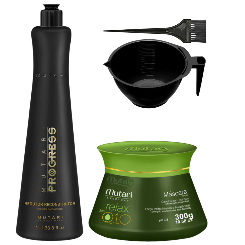 ESCOVA PROGRESSIVA MUTARI PROGRESS SEM FORMOL + MÁSCARA Q10 | Shopee Brasil