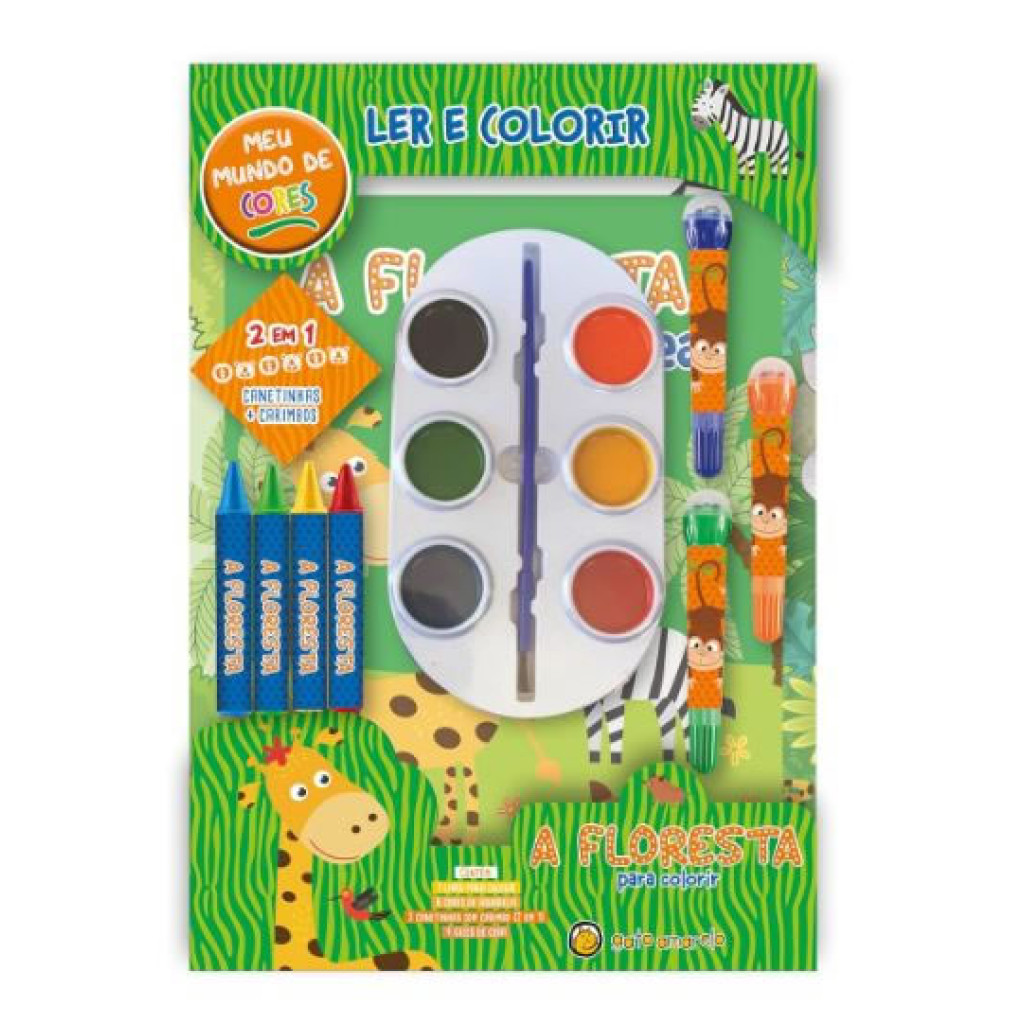 MEU MUNDO DE CORES A FLORESTA PARA COLORIR MEU MUNDO DE CORES | Shopee ...