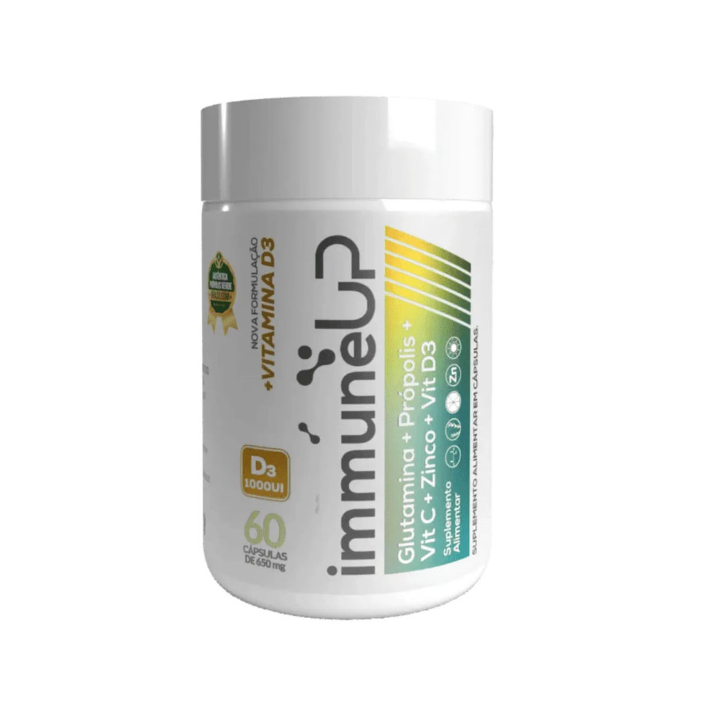Immune Up 60 Cápsulas Glutamina/ Própolis/ Vit C/ Zinco/ Vit D3 Apis ...