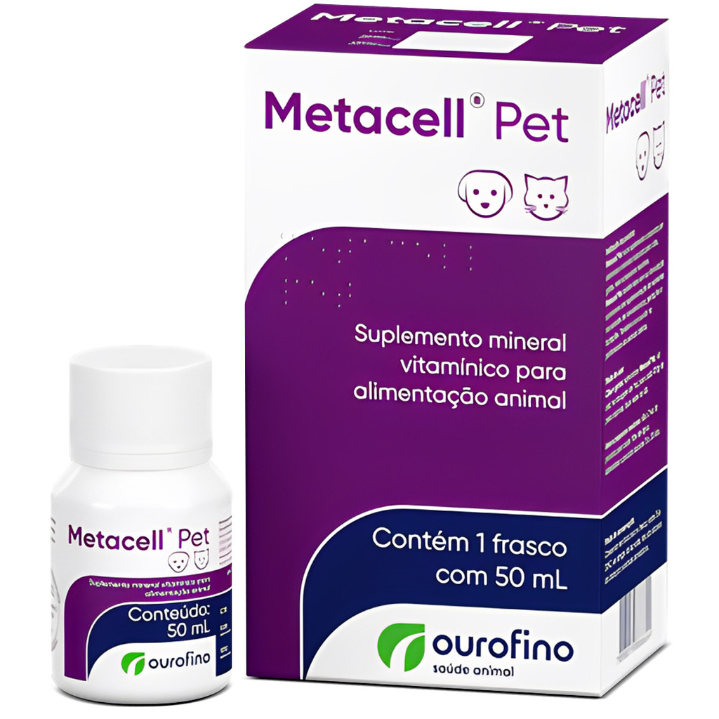 Suplemento Vitamínico Metacell Pet Cães Gatos Ourofino 50ml | Shopee Brasil