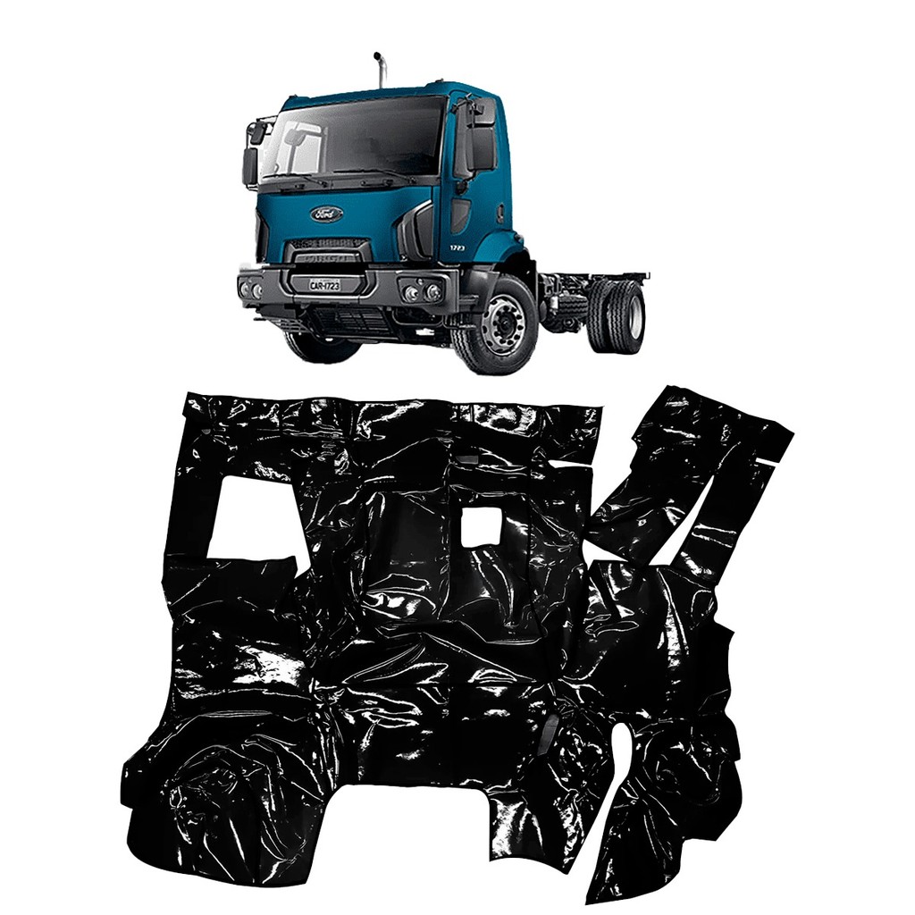 TAPETE VINIL PRETO LISO ASSOALHO CAMINHAO FORD CARGO | Shopee Brasil