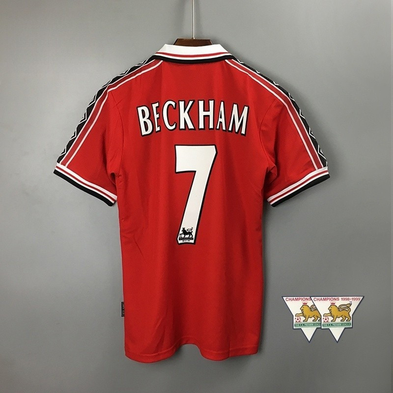 Kit curto do time de camisa retrô 1998-1999 7 # Beckham WGLZ SJAH ...
