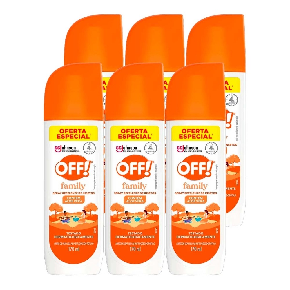 Kit 6 und Repelente Off Family 170ml | Shopee Brasil