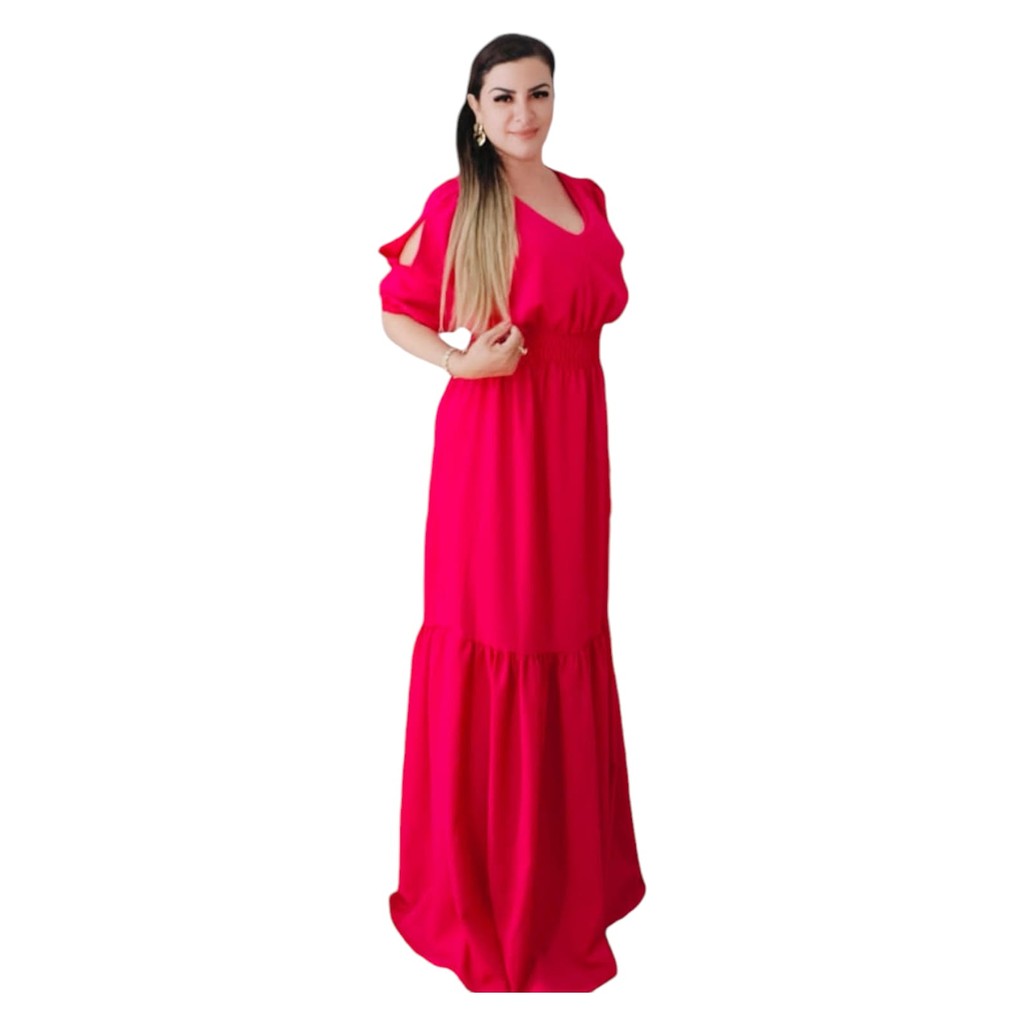 Vestido Longo erica | Shopee Brasil