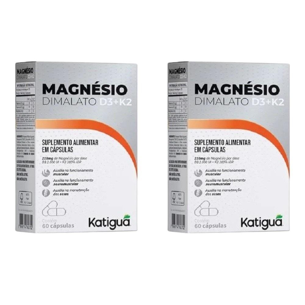 2Uni Magnésio Dimalato Vitamina D3+K2 210mg De 60 Cpsls Cada | Shopee Brasil