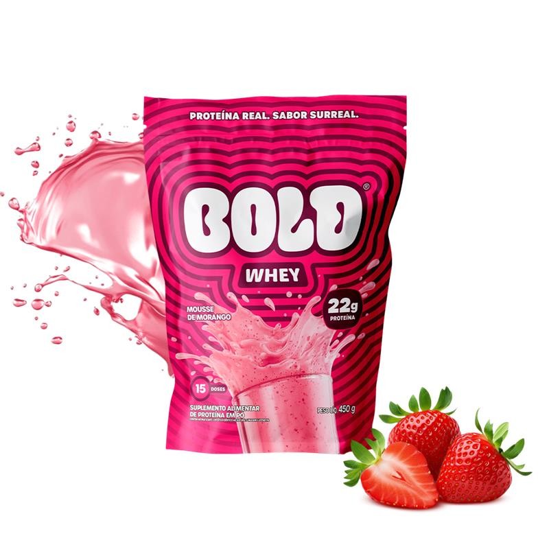 BOLD Whey Mousse de Morango 450g | Shopee Brasil