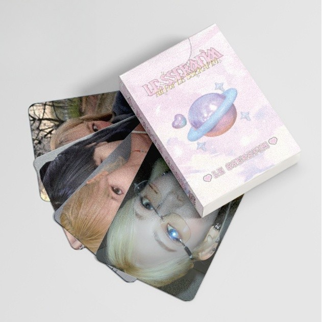 50-55pcs LE SSERAFIM Laser Holográfico LOMO Cartões Sakura Chaemon ...