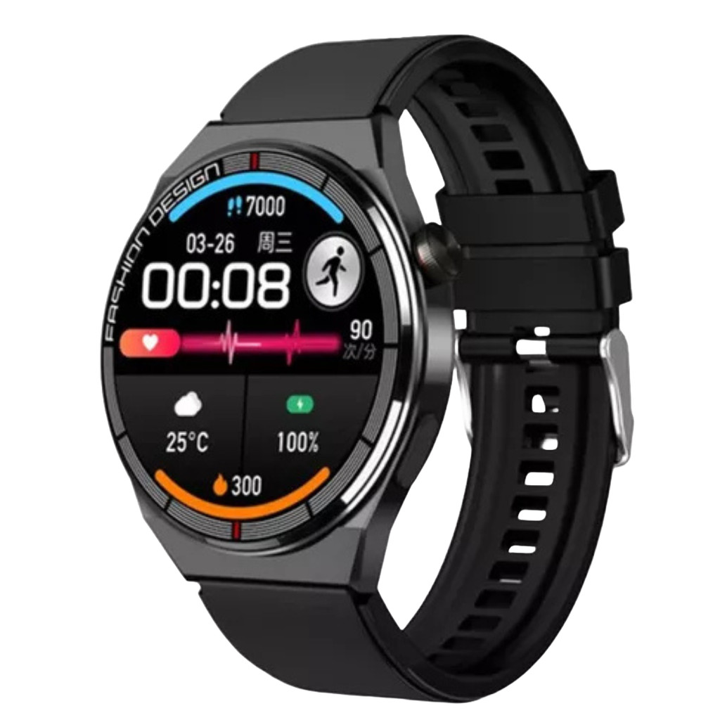 Smartwatch S6 Sport SZOS Redondo Notificações Batimentos Pedômetro ...
