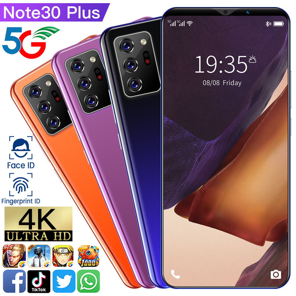 Nota 30 Plus Dual SIM Smartphone Android Telefone 4000mAh 512GB 5 ...