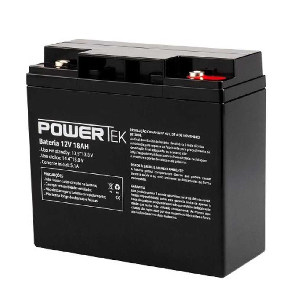Bateria Powertek 12V 18Ah - EN017 | Shopee Brasil