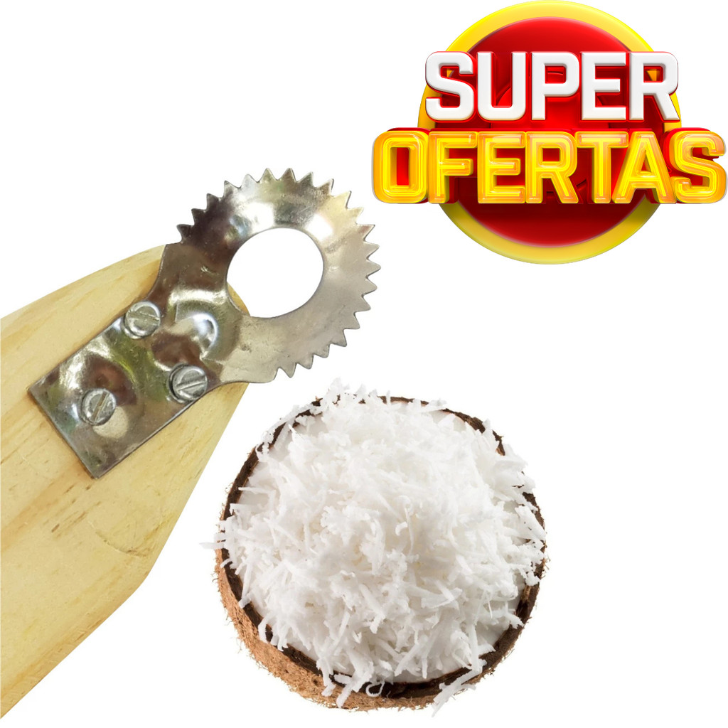 Rapa Raspa Grande Ralador De Coco Madeira e Inox Manual De Perna ...