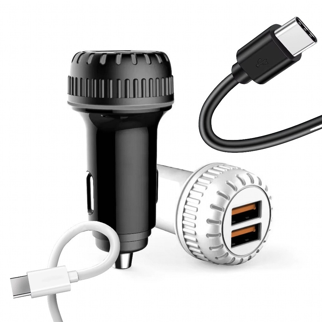 Carregador de Carro Veicular 2USB Type-C - CAR-8325 | Shopee Brasil