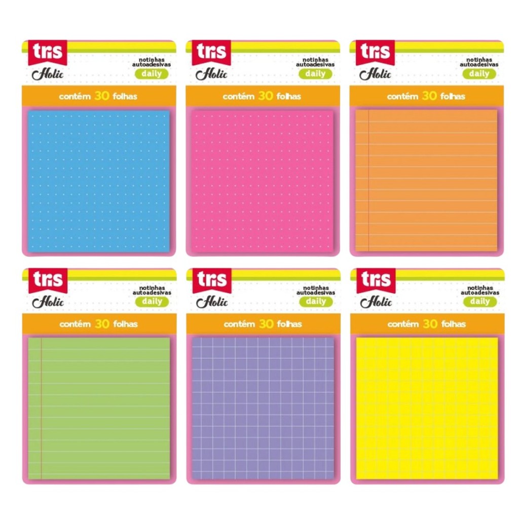 Bloco Adesivo Daily Post-it Holic 30 folhas - Tris | Shopee Brasil