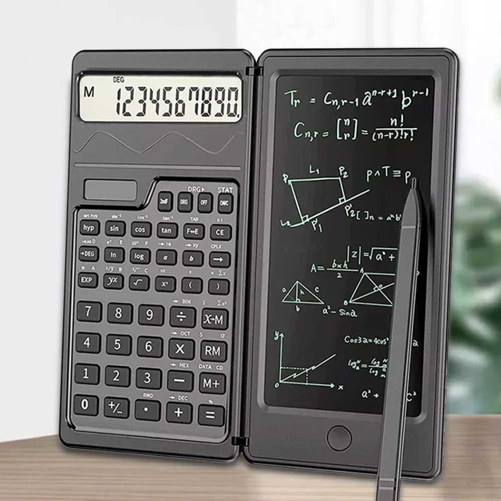 Foldable Scientific Calculator with 6 Inch Erasable LCD Writing Tablet ...