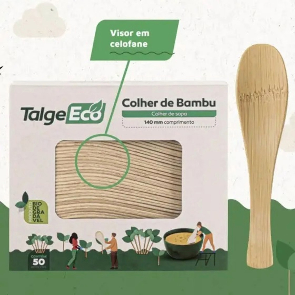 50 Mini Colher De Madeira Bambu Biodegradável 14 Cm | Shopee Brasil