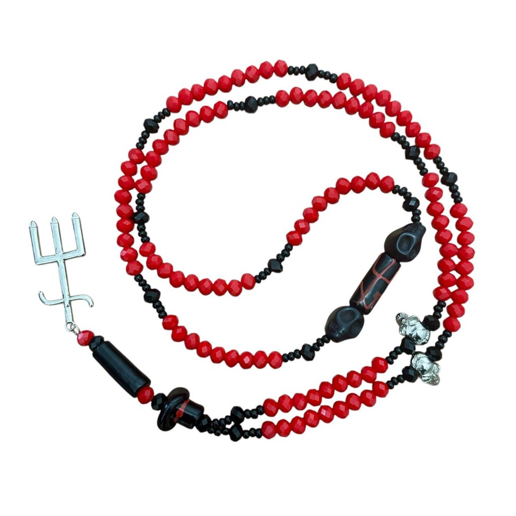 Guia Exú Marabô Cristal 8mm 60cm Umbanda Candomblé | Shopee Brasil