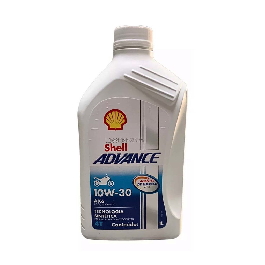 Óleo De Motor Shell Advance Ax6 10w30 Sintético 1 Litro | Shopee Brasil