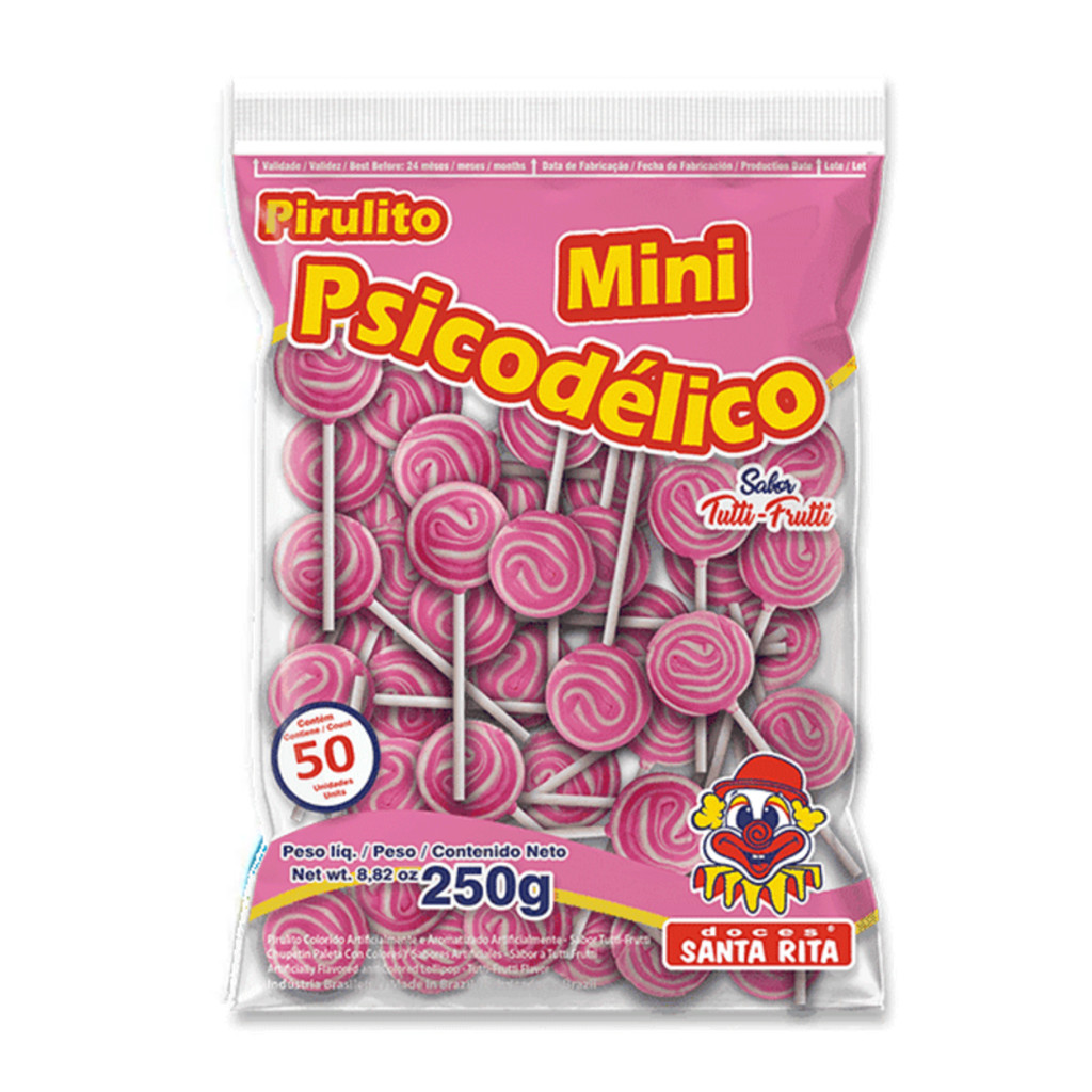 Pacote De Pirulito Mini Psicodélico Festa C/50 Unidades | Shopee Brasil