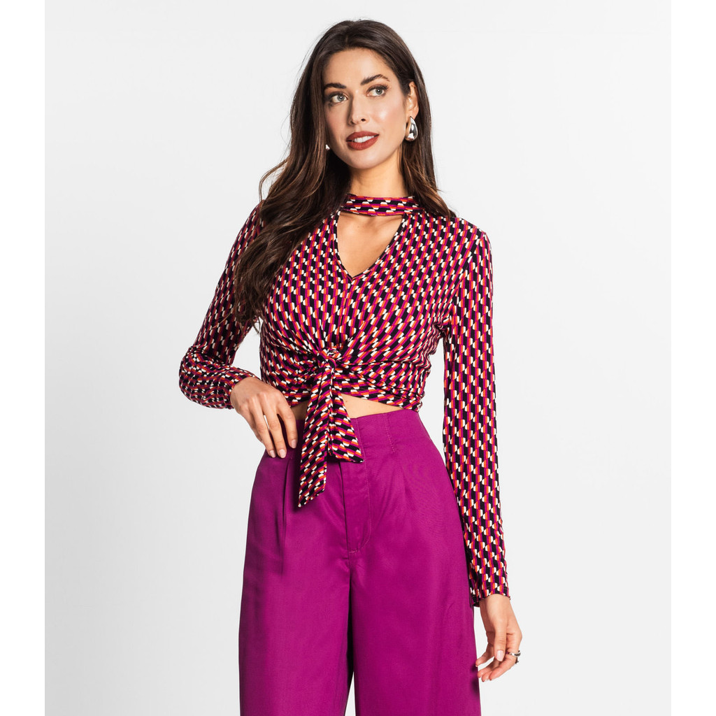 Blusa Feminina Manga Longa Em Viscose Endless Laranja | Shopee Brasil