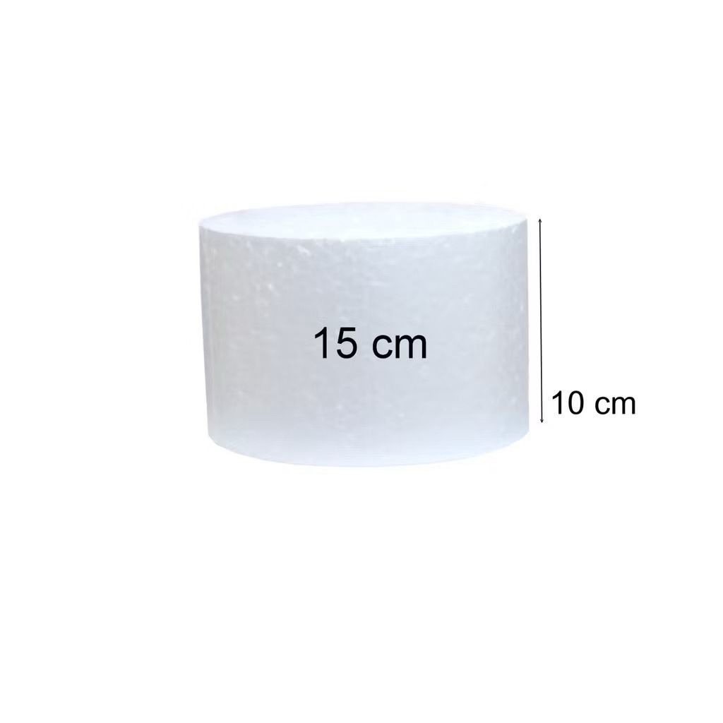 Base P/ Bolo Fake 15 Cm x 10 Cm De Isopor EPS Maciço | Shopee Brasil