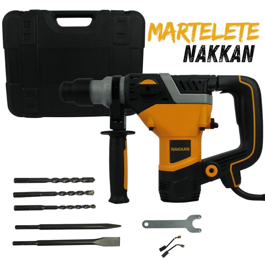 Martelete Rotativo SDS Plus profissional 2500w Nakkan | Shopee Brasil