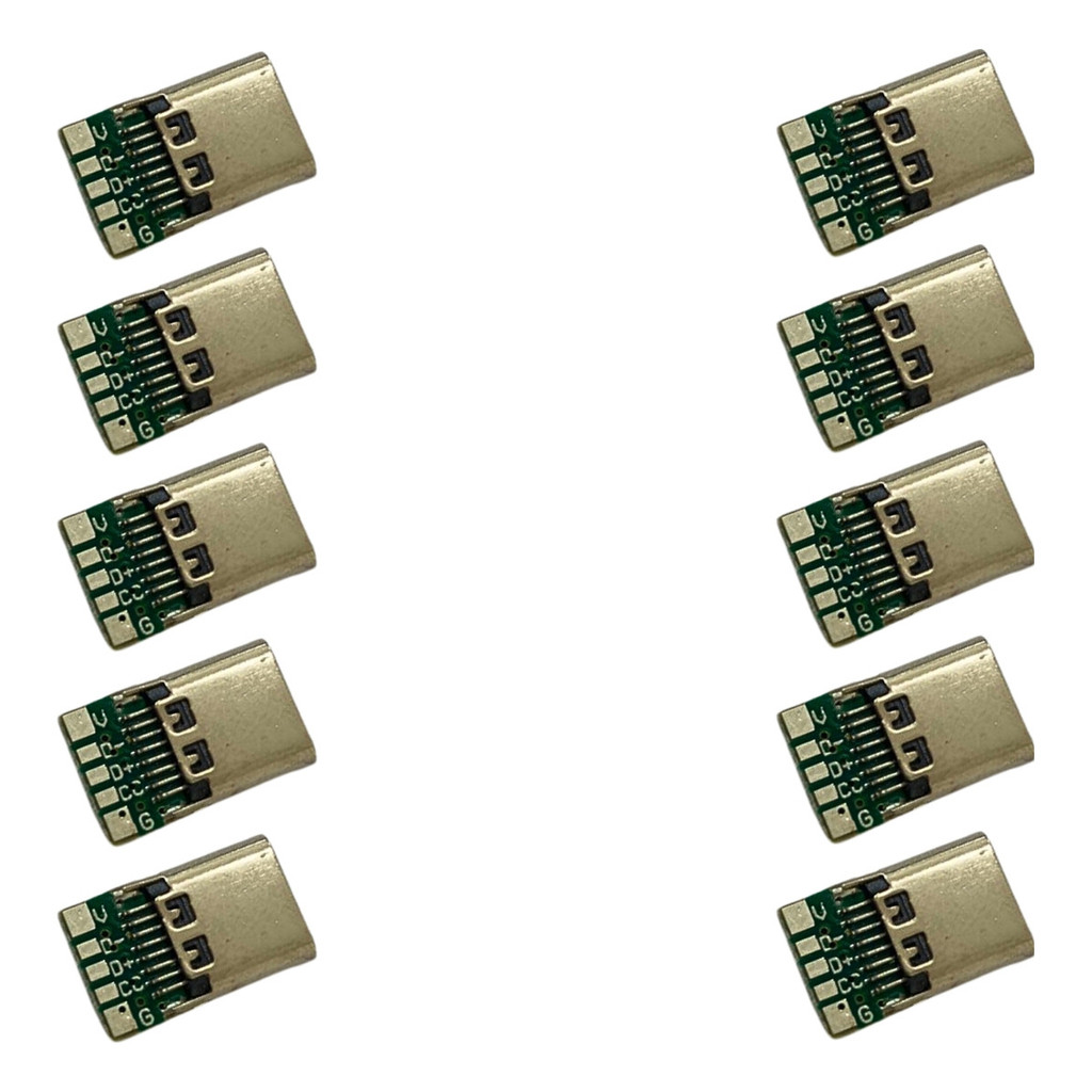 Kit 10 Módulo Conector Adaptador Usb-c Usb 3.1 Fêmea Para Dip - Faz a Boa!