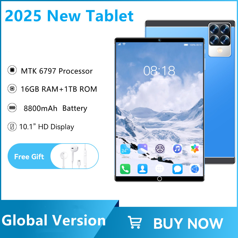 2025 Novo Tablet Android 13 12 Polegadas , 16 Gb + 1 Tb , Bateria De ...