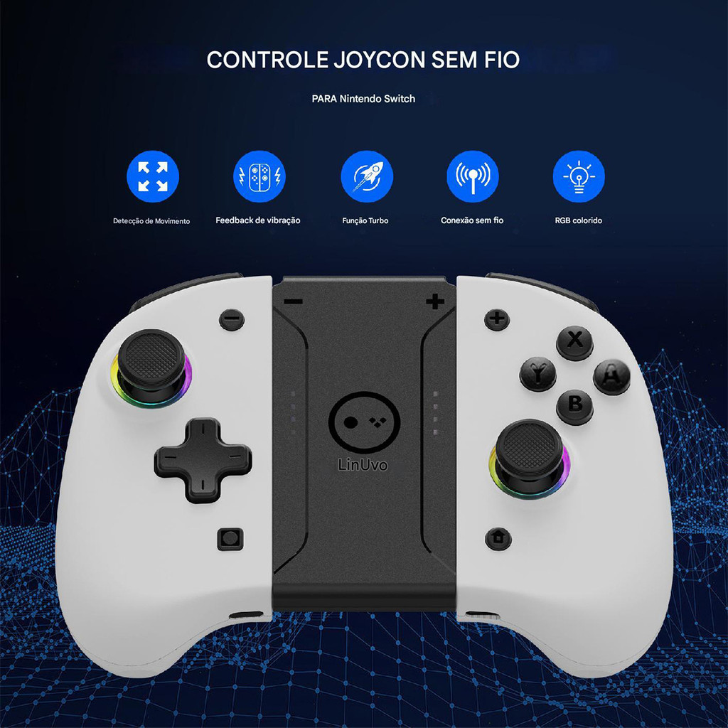 Rgb Gamepads Para Nintendo Switch 360 Graus Suave Controle | Shopee Brasil