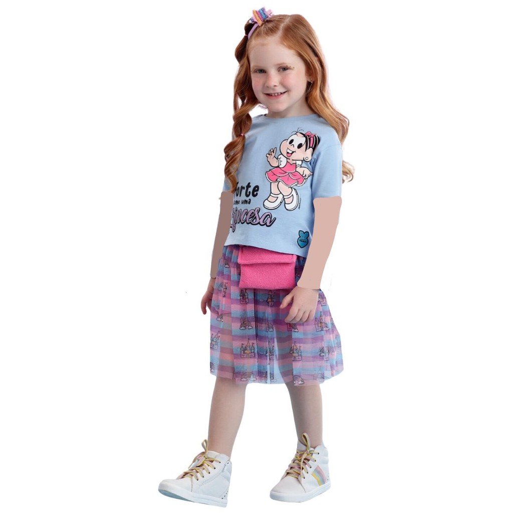 Conjunto Mon Sucré Turma Da Mônica Princess Saia Tule | Shopee Brasil